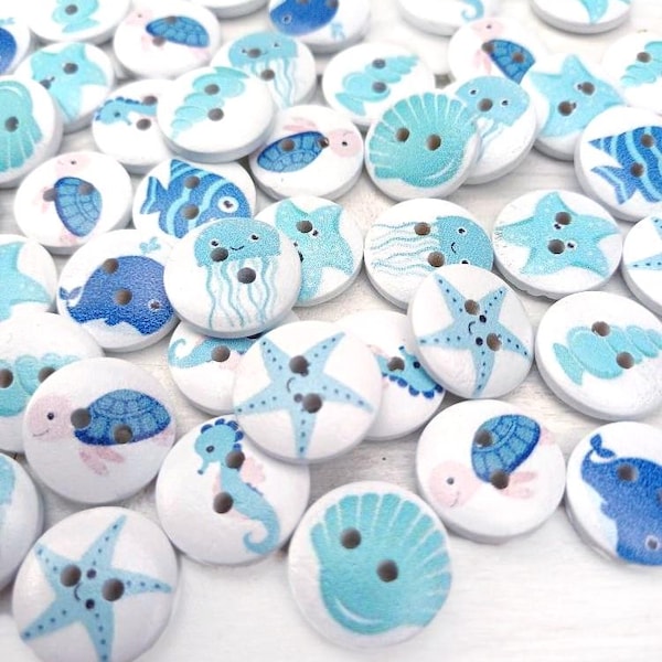 Beach Theme Buttons - Etsy