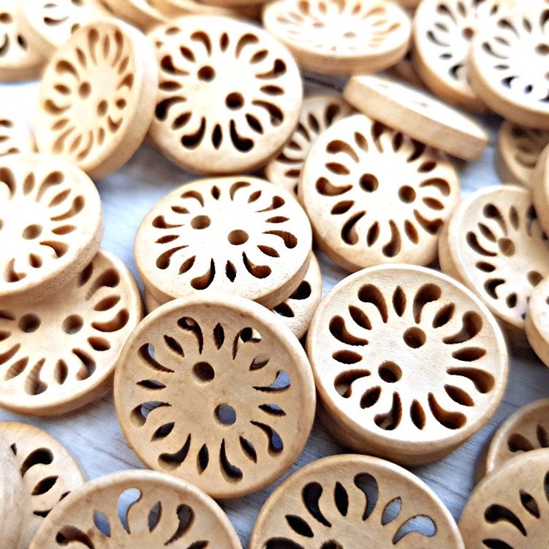 Wood Buttons - Etsy