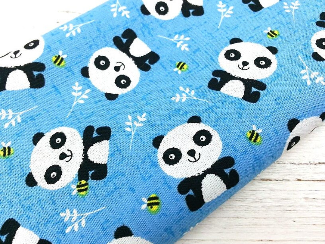 Panda Fabric, 100% Cotton, Kids Fabric, Quilting Fabric, Baby Fabric ...