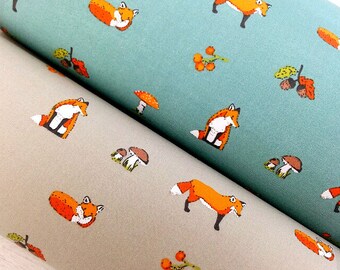 Fox Print Fabric - Etsy