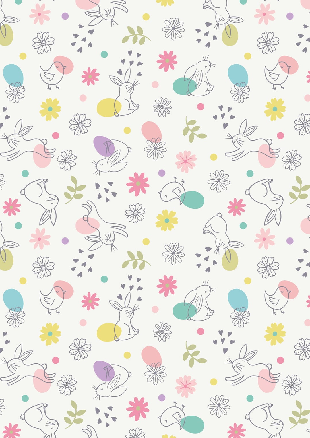 Easter Bunny Eggs Chick Fabric, 100% Premium Cotton Fabric Lewis ...