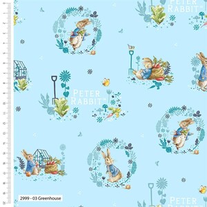 Peter Rabbit Garden Fabric, 100% Cotton, Quilting Sewing Graft Fabric ...