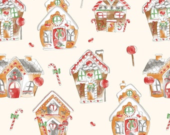 Gingerbread Christmas Pudding Fabric, 100% Cotton, Quilting Fabric ...
