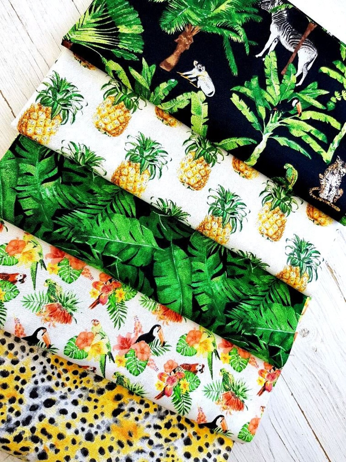 Jungle Fat Quarter Bundle 100% Cotton Quilting Fabric Wild | Etsy