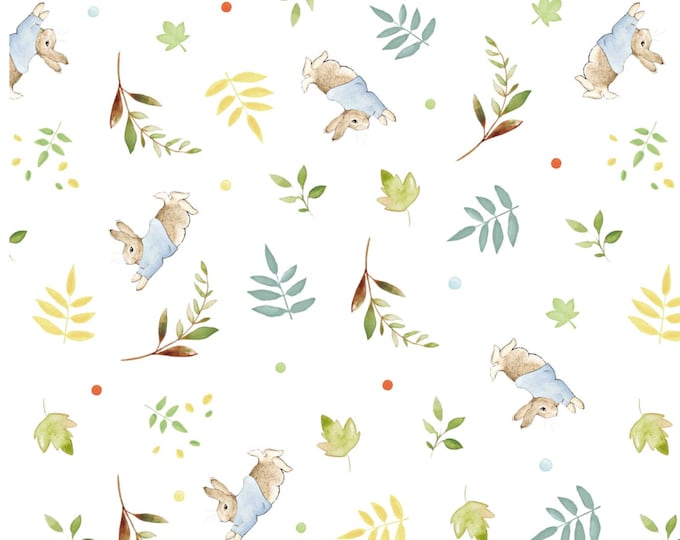 Peter Rabbit Fabric, 100% Cotton, Beatrix Potter Baby Nursery Kids ...