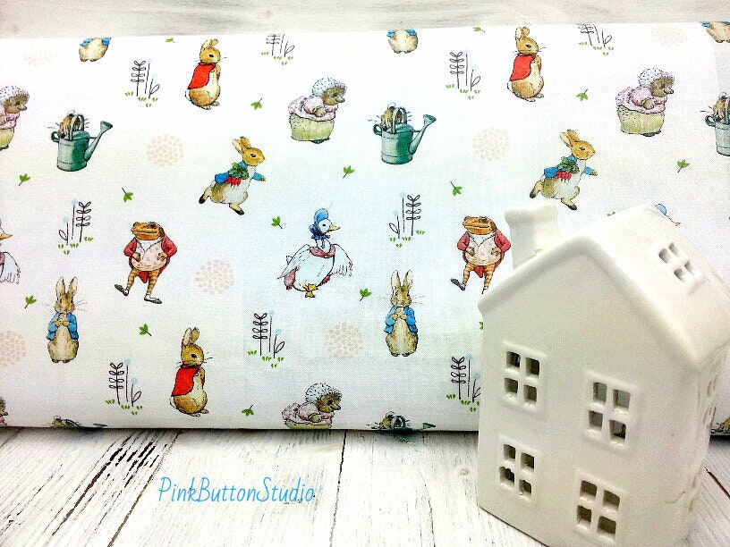 Peter Rabbit Fabric Beatrix Potter Fabric Cotton Fabric - Etsy UK