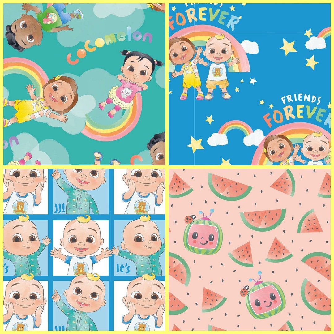 Cocomelon Friends Forever Fabric, 100% Cotton, Quilt Sewing Craft ...