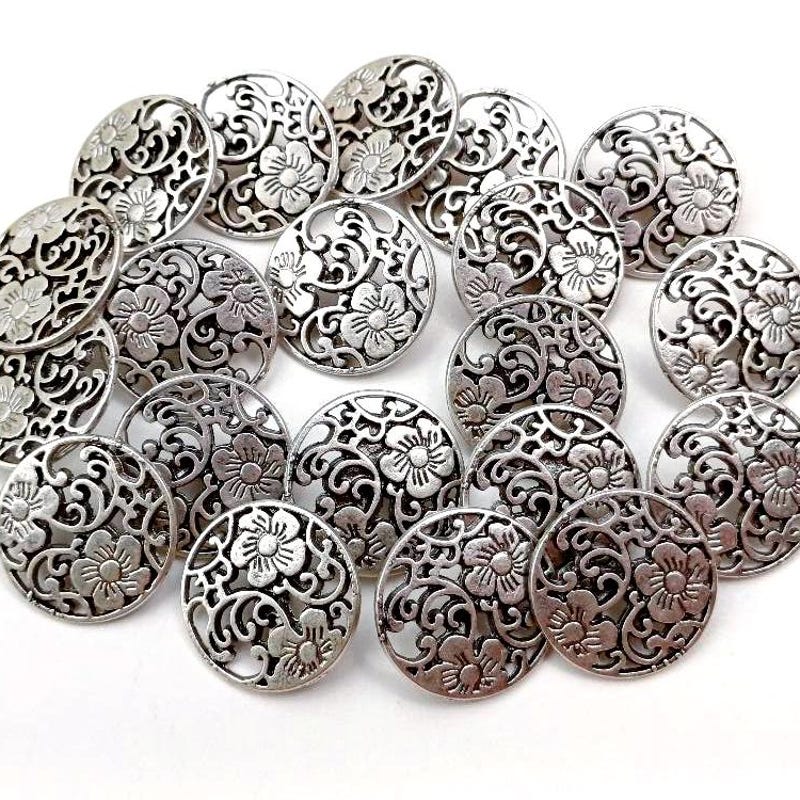 Silver Buttons - Etsy
