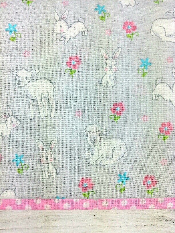 Bunny Fabric Cotton Fabric Rabbit Fabric Animal Fabric - Etsy