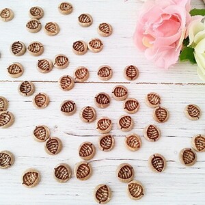 Leaf Buttons, Coconut Shell Buttons, Leaves Print Buttons, 11 Mm ...