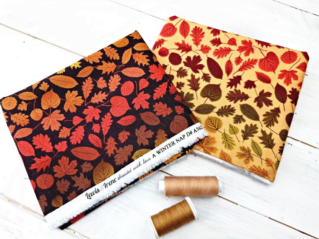 Autumn Leaves 100% Premium Cotton Fabric Lewis & Irene, Woodland Forest ...