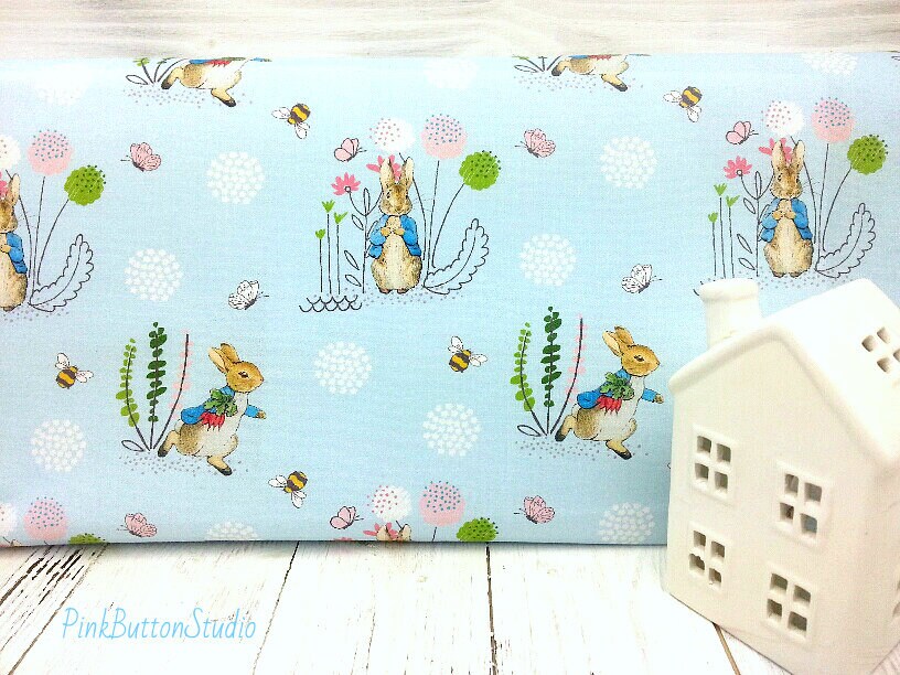 Peter Rabbit Fabric Beatrix Potter Fabric 100% Cotton Baby - Etsy