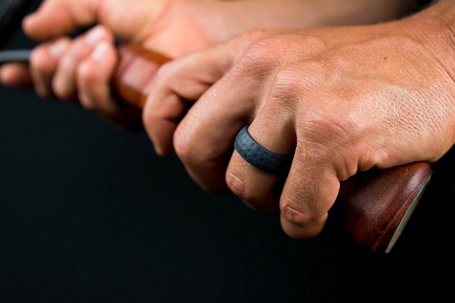 Silicone Wedding Ring Band for Men Modern Hammered 3 PACK - Etsy