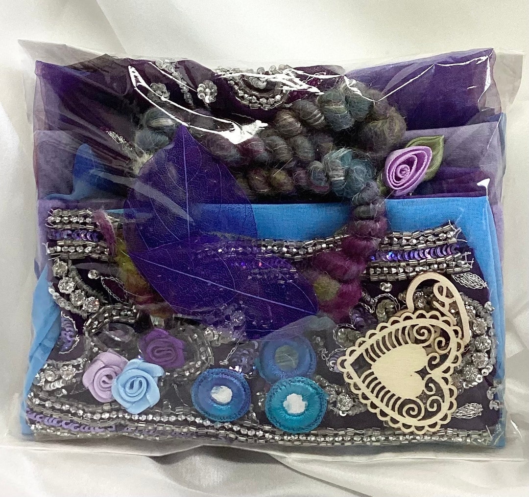 Sari Fabric Scrap Packs for Small Craft Projects Such as Beads Slow ...