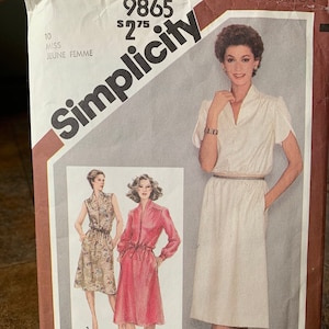 1980 Simplicity Pattern 9865. Size 10 - Etsy
