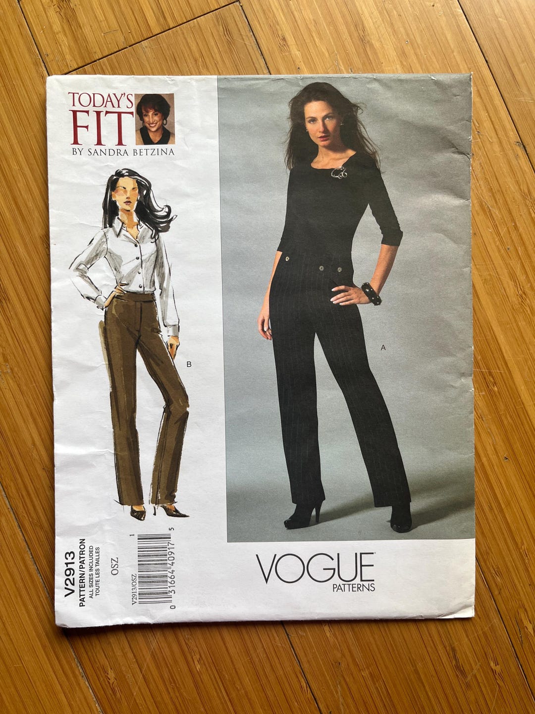 UNCUT 2007 Vogue Pattern 2913. Waist Sizes 26.5, 28.5, 30.5, 32.5, 35 ...