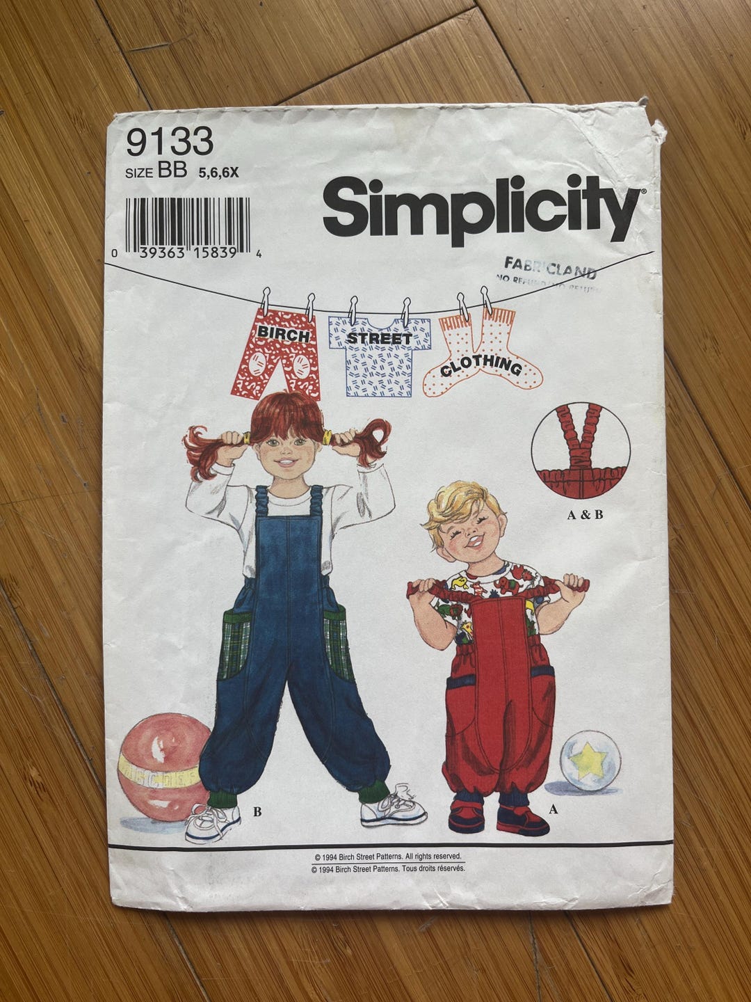 UNCUT 1994 Simplicity Pattern 9133. Size 5, 6, 6X - Etsy