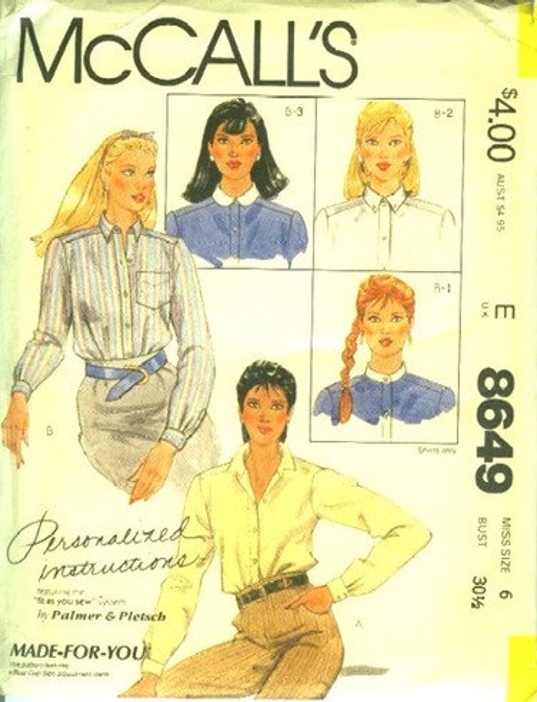UNCUT 1983 Mccalls Pattern 8649. Size 20 - Etsy