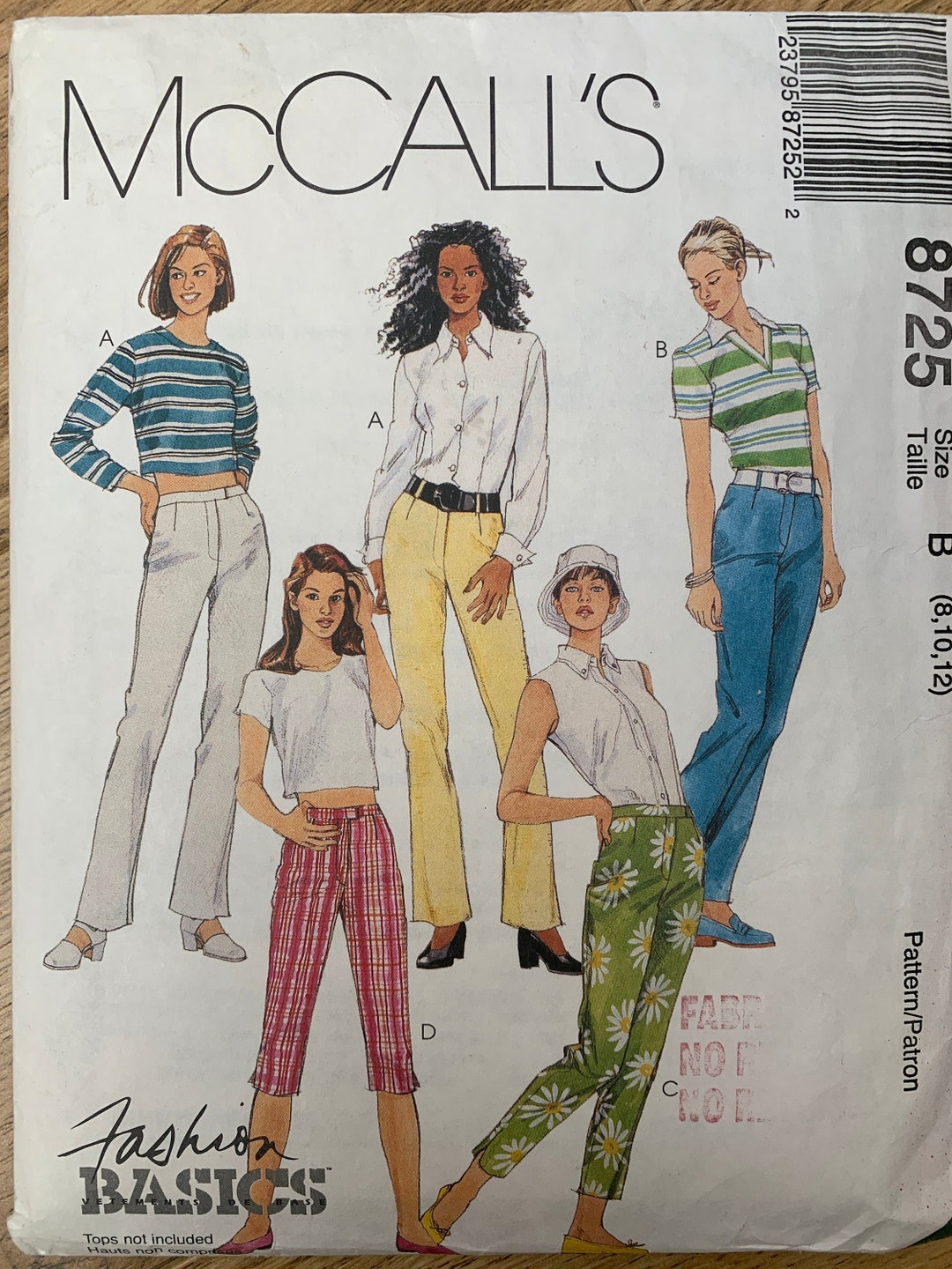 1997 Simplicity Pattern 8725, Sizes 8, 10, 12 - Etsy
