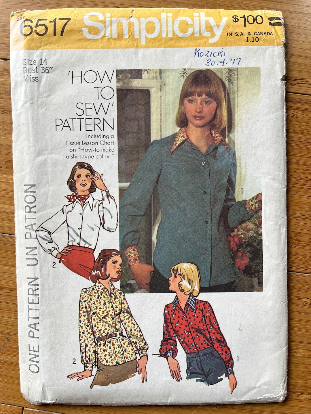 UNCUT 1974 Simplicity Pattern 6517. Size 14, Bust 36'' - Etsy