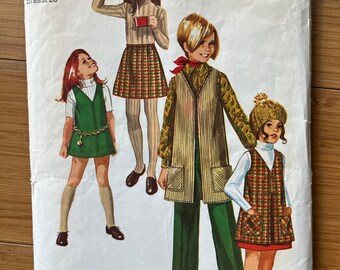 Simplicity 9954 Vintage Sewing Pattern - Girls’ Smock Dress, Size 7 ...