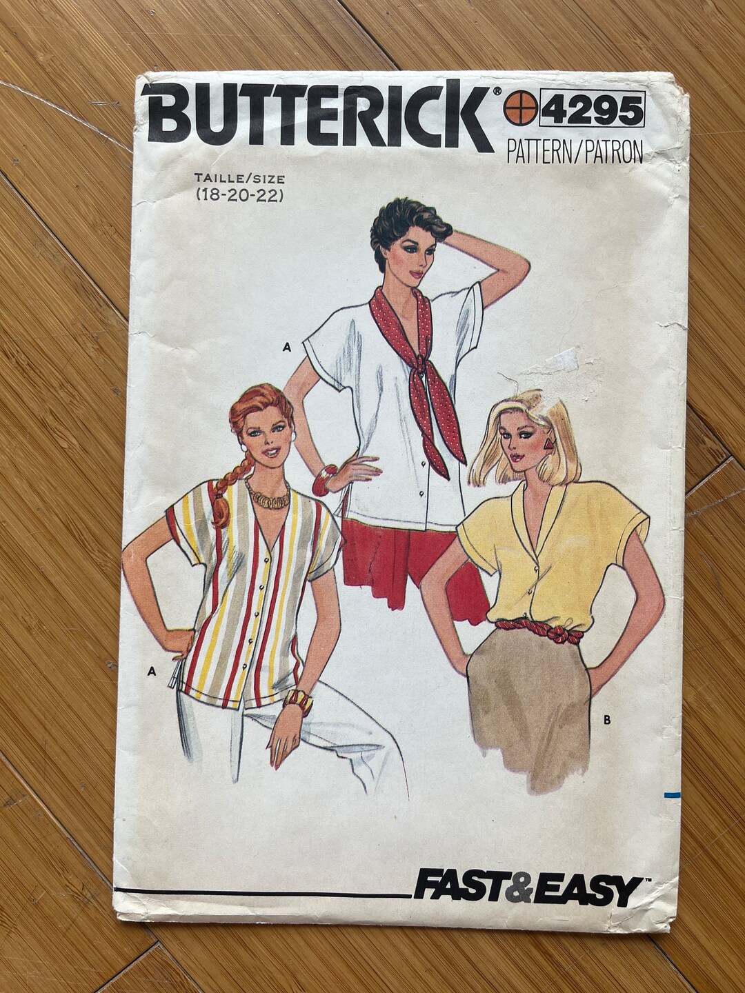 UNCUT 1990's Butterick Pattern 4295. Size 18, 20, 22 - Etsy