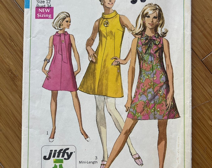 1968 Simplicity Pattern 7625. Size 12, Bust 34 - Etsy