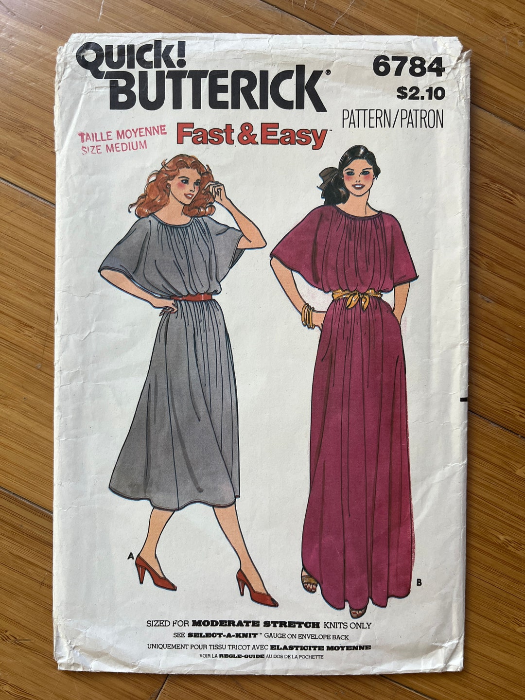 UNCUT 1980's Butterick Pattern 6784. Size Medium 12 14 - Etsy