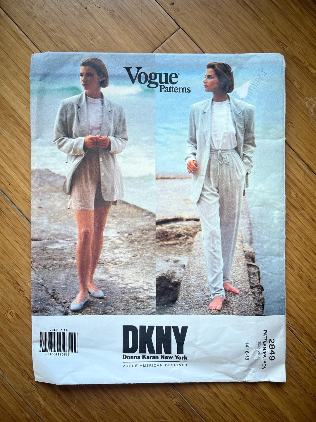 UNCUT 1992 DKNY Vogue Pattern 2849. Sizes 14, 16, 18 - Etsy