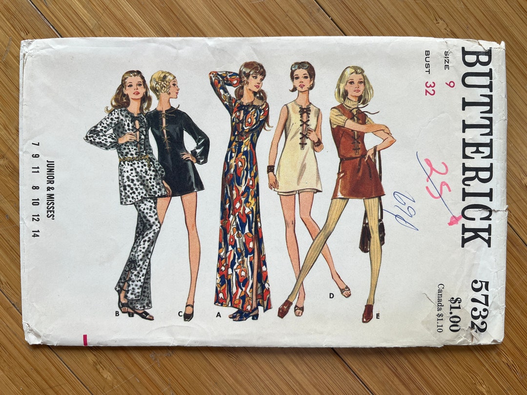 UNCUT 1969 Simplicity Pattern 5732. Size 9, Bust 32 - Etsy