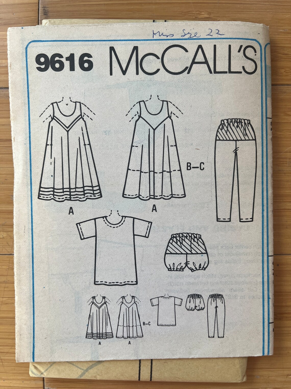 UNCUT 1985 Mccalls Pattern 9616. Size 22 - Etsy