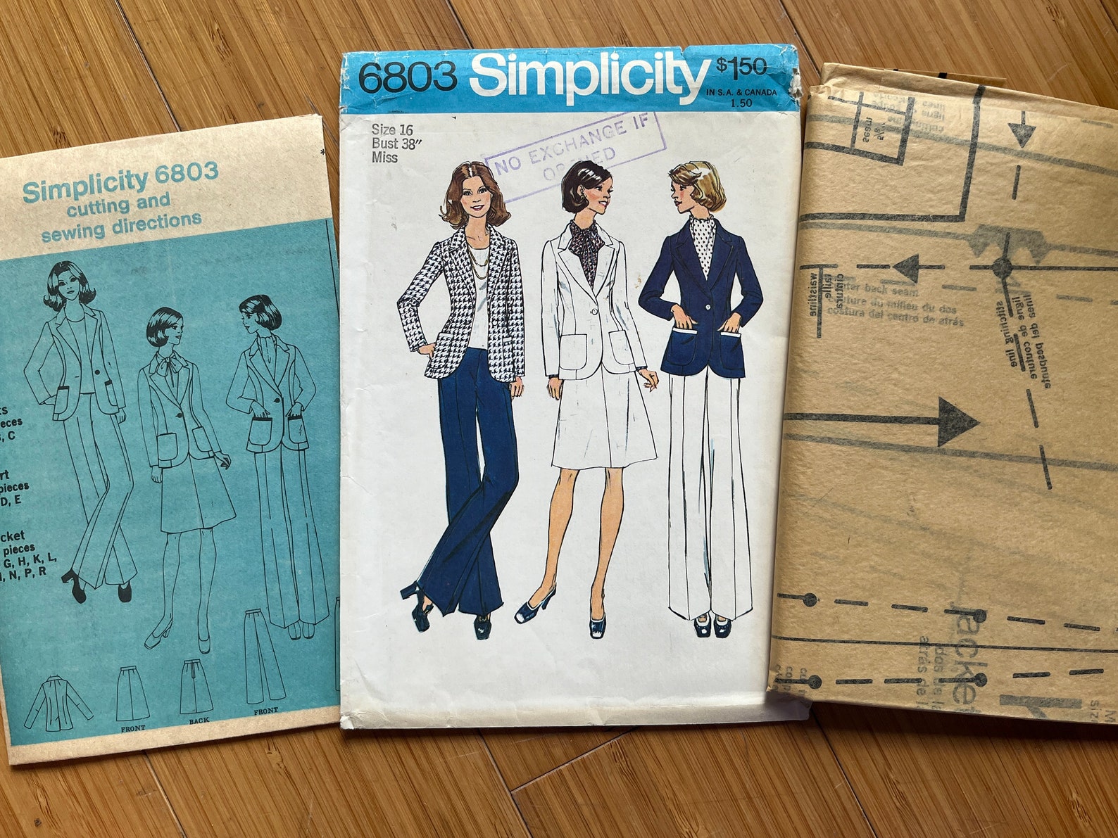 UNCUT 1974 Simplicity Pattern 6803. Sizes 16, Bust 38 - Etsy