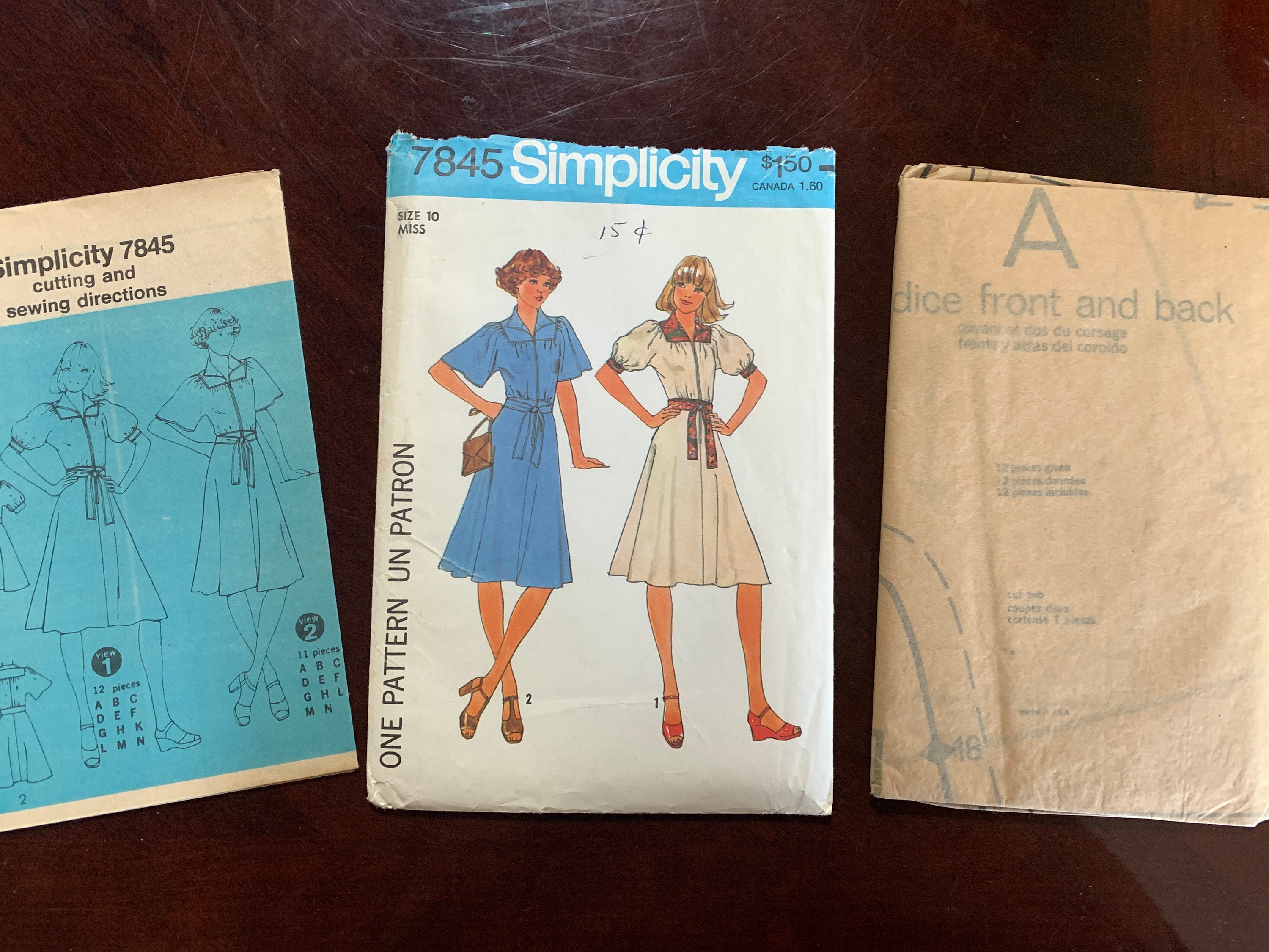 UNCUT 1976 Simplicity Pattern 7845. Size 10 Bust 32.5 - Etsy