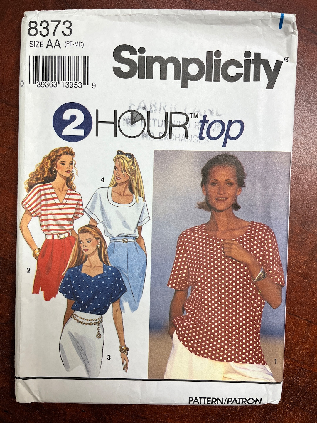1996 Simplicity Pattern 8373. Sizes PT S M - Etsy