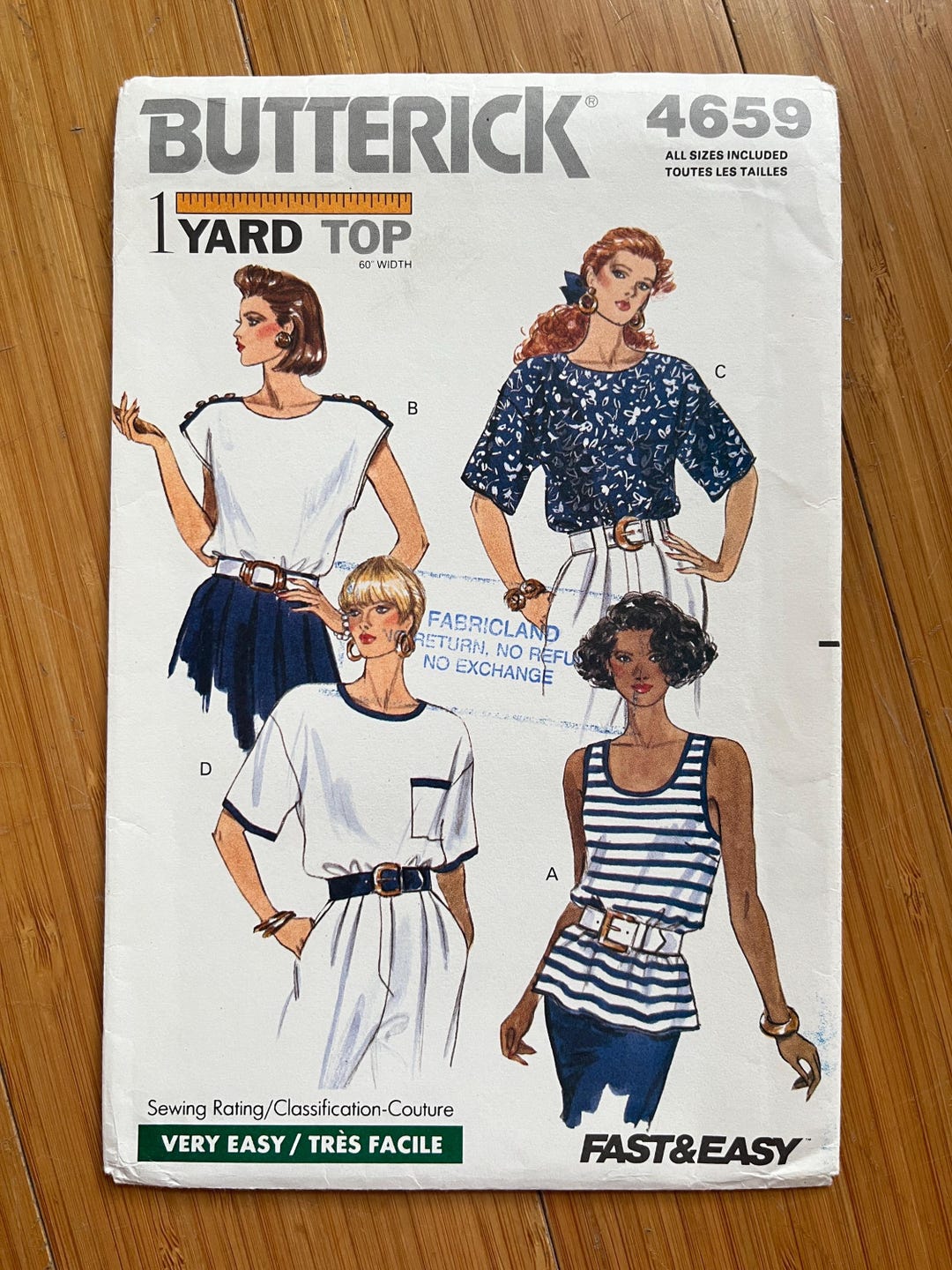 UNCUT 1990 Butterick Pattern 4659. Sizes XS, S, M, L - Etsy