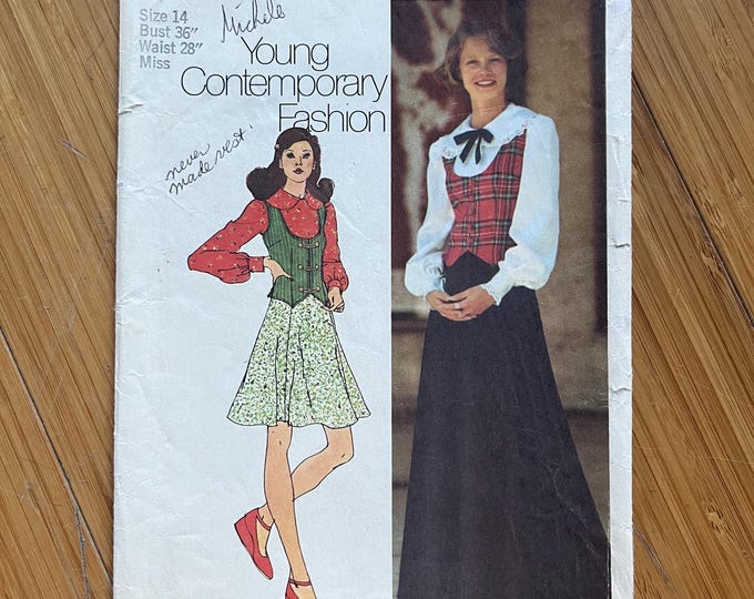 1972 Simplicity Pattern 5297. Size 14, Bust 36, Waist 28 - Etsy