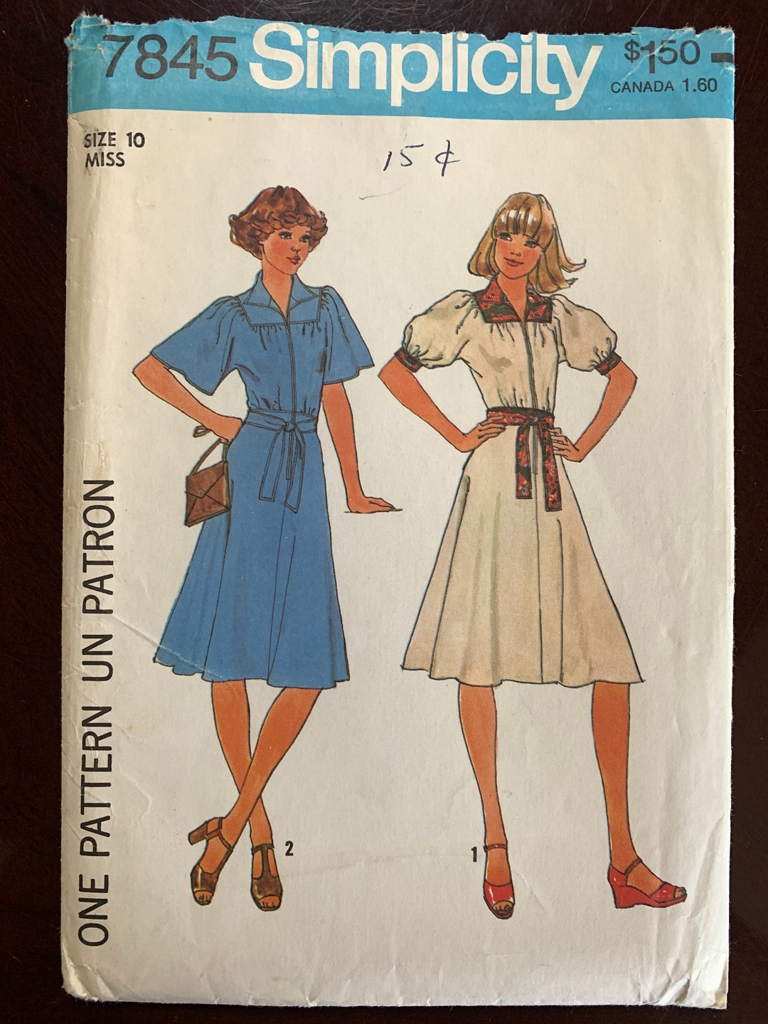 UNCUT 1976 Simplicity Pattern 7845. Size 10, Bust 32.5 - Etsy