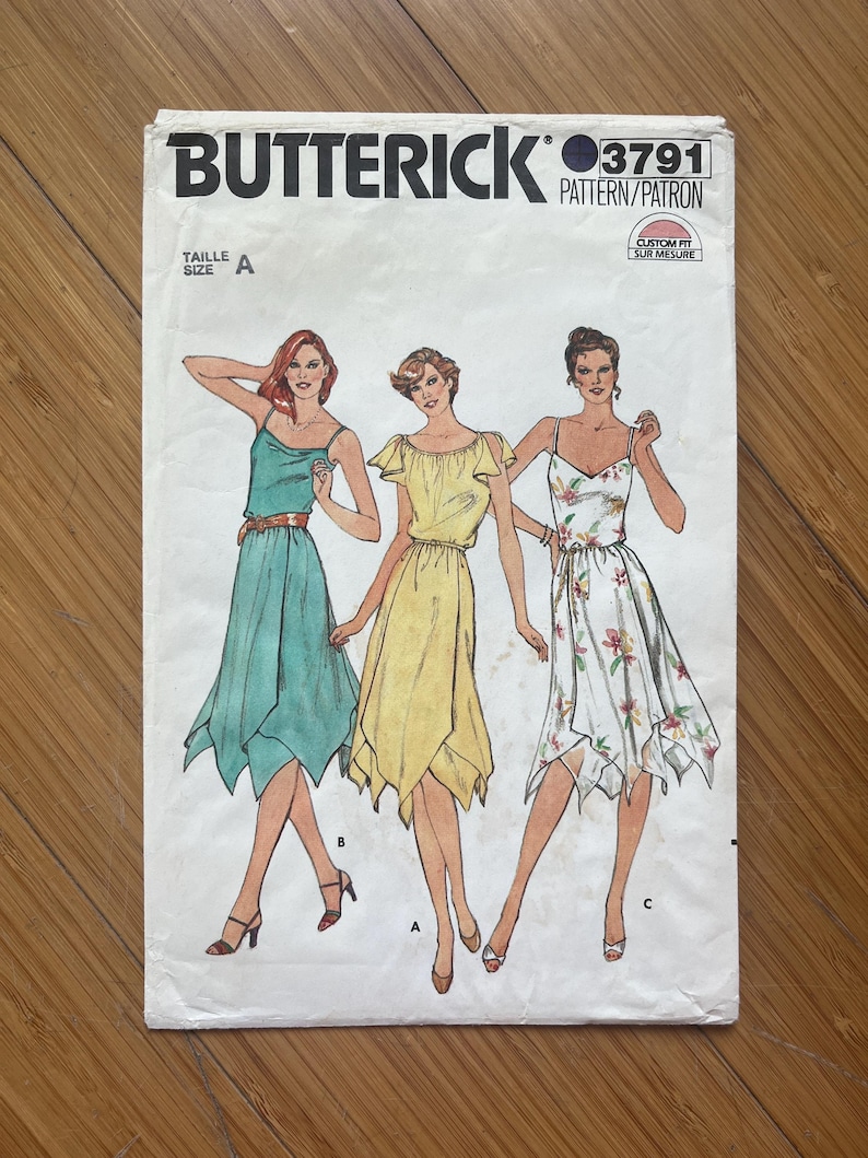 UNCUT 1980 Butterick Pattern 3791, Size 6, 8, 10 - Etsy