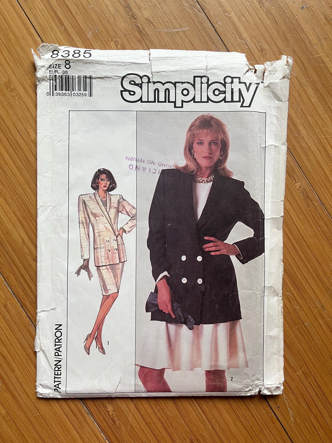 UNCUT 1987 Simplicity Pattern 8385. Sizes 8, Bust 31.5 - Etsy