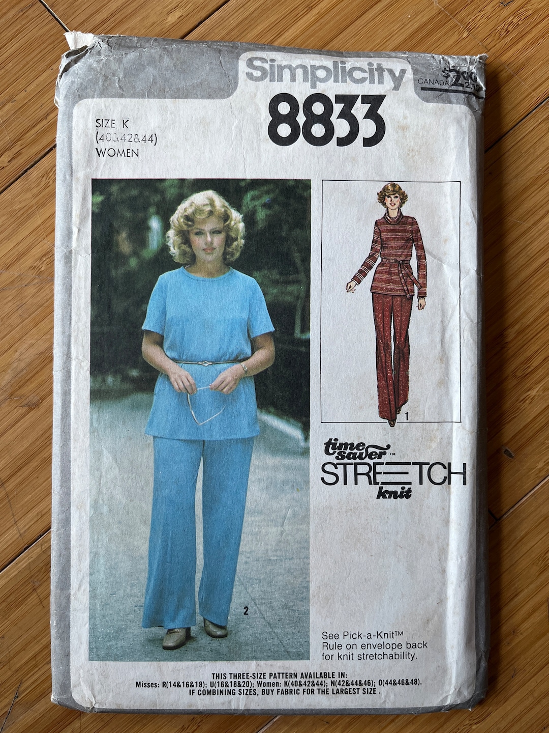 UNCUT 1978 Simplicity Pattern 8833. Size 40, 42, 44 - Etsy