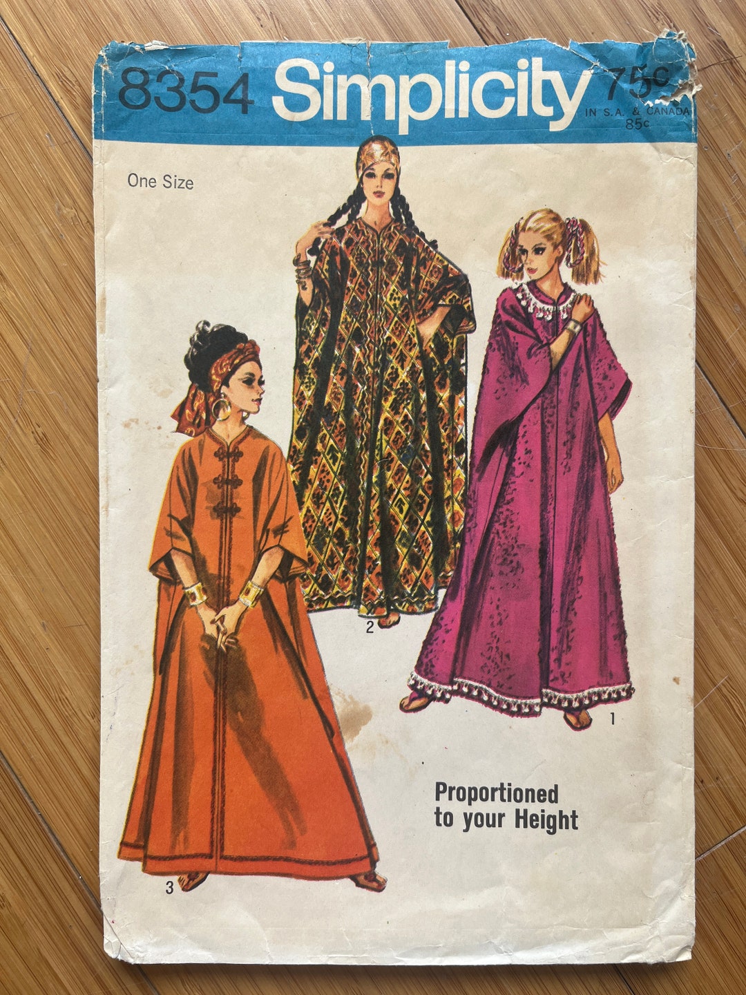 UNCUT 1969 Simplicity Pattern 8354. One Size - Etsy