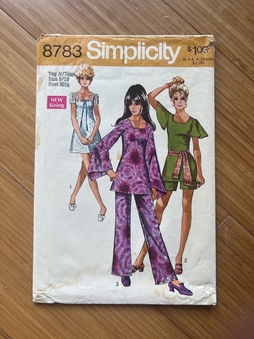 1970 Simplicity Pattern 8783. Size 9/10, Bust 30.5 - Etsy