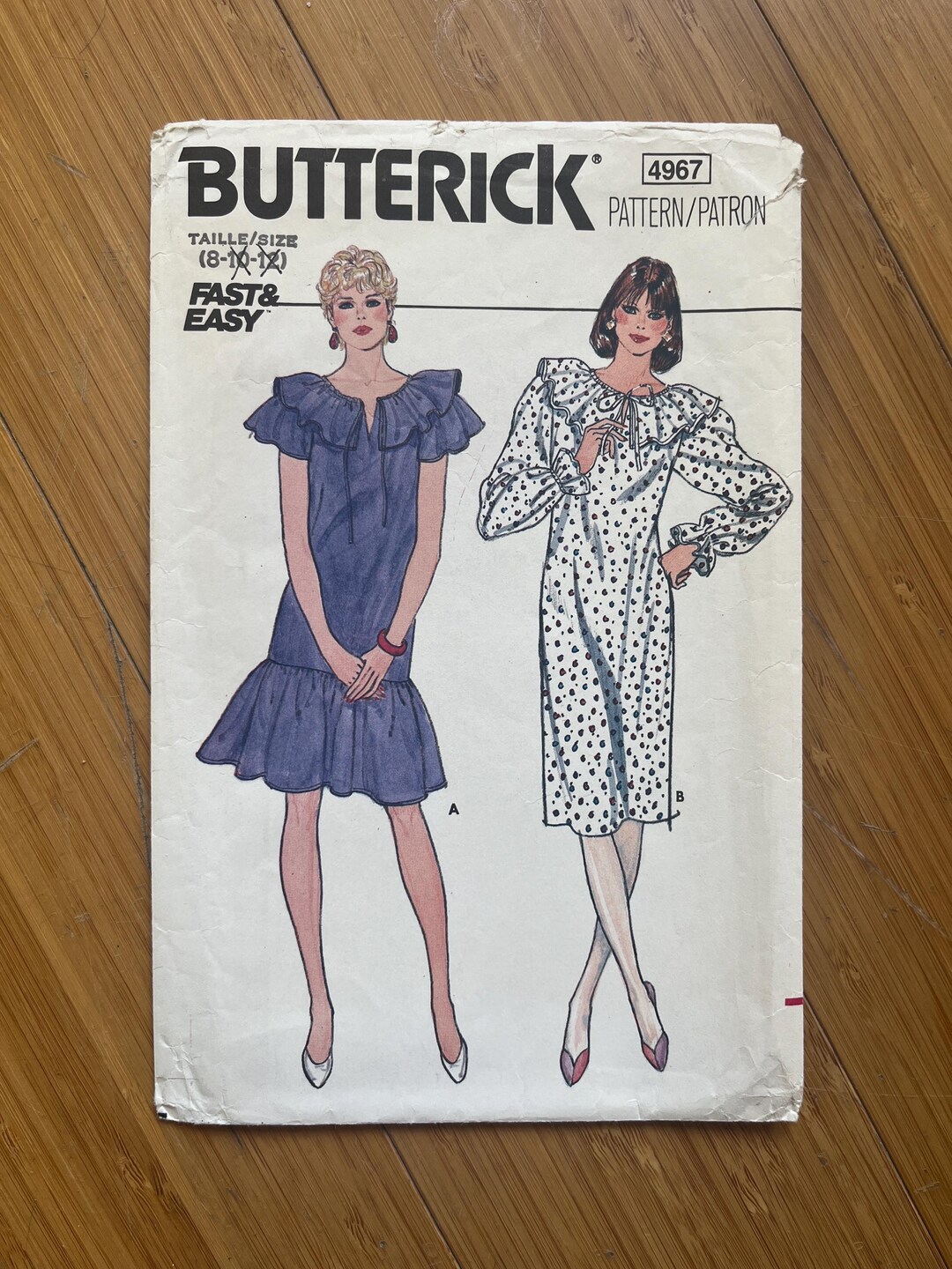 1980's Butterick Pattern 4967. Sizes 8, Bust 31.5 - Etsy