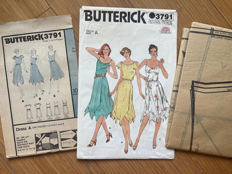 UNCUT 1980 Butterick Pattern 3791, Size 6, 8, 10 - Etsy