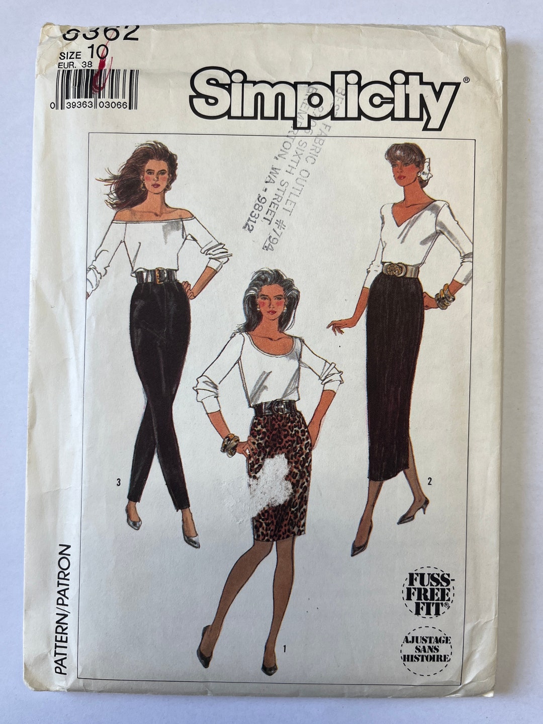 UNCUT 1987 Simplicity Pattern 8362. Size 10, Waist 25 - Etsy
