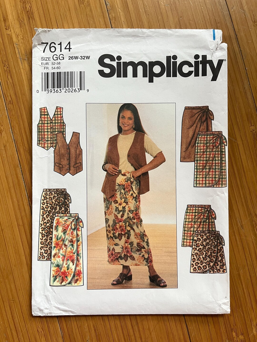 UNCUT 1996 Simplicity Pattern 7614. Sizes 26W, 28W, 30W, 32W - Etsy