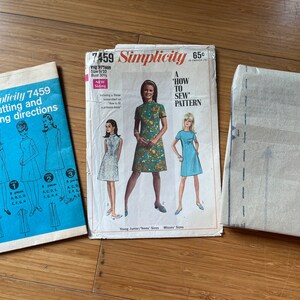 1967 Simplicity Pattern 7459. Size 9/10, Bust 30.5 - Etsy