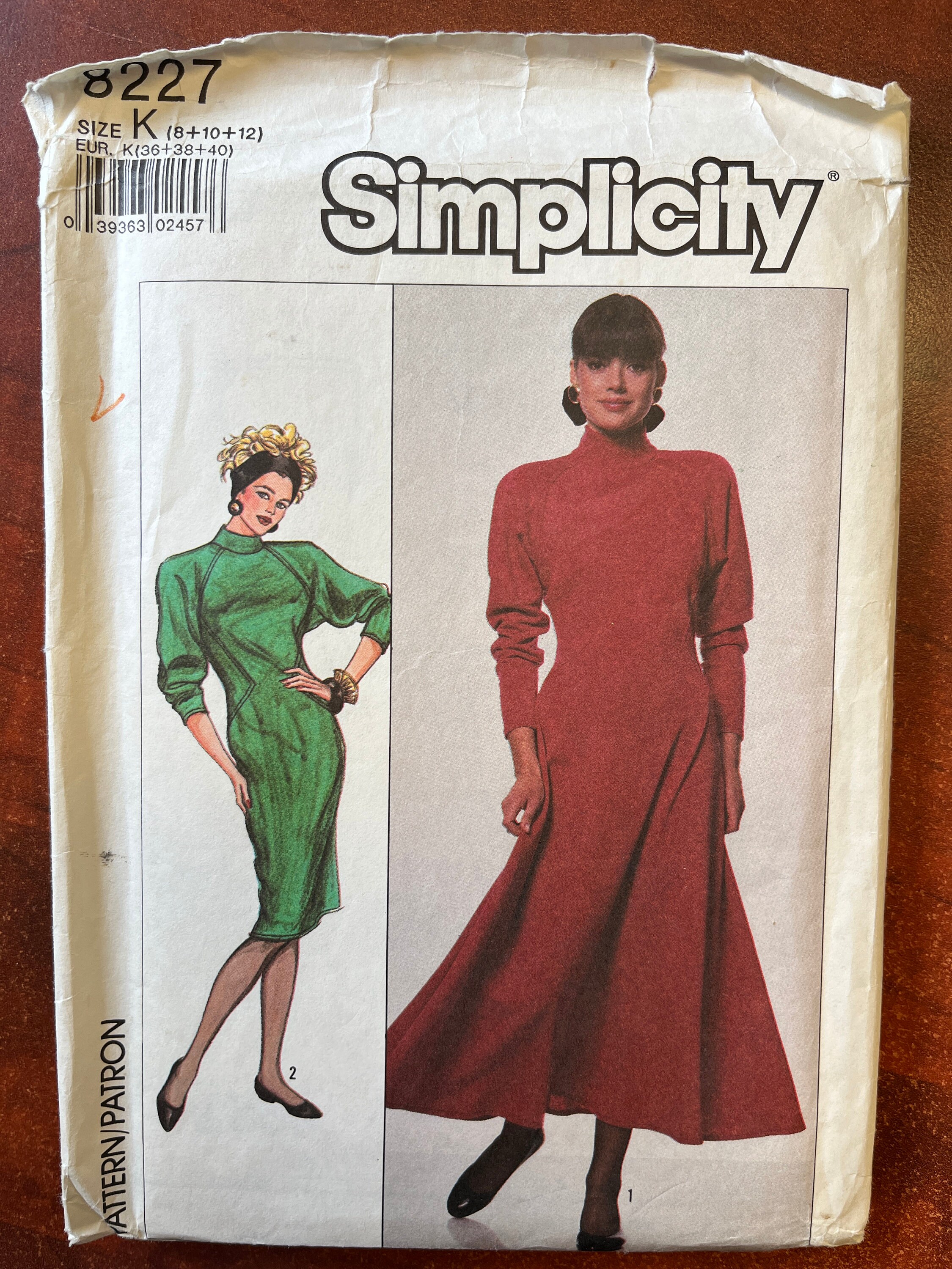 UNCUT 1987 Simplicity Pattern 8227. Size 8, 10, 12 - Etsy