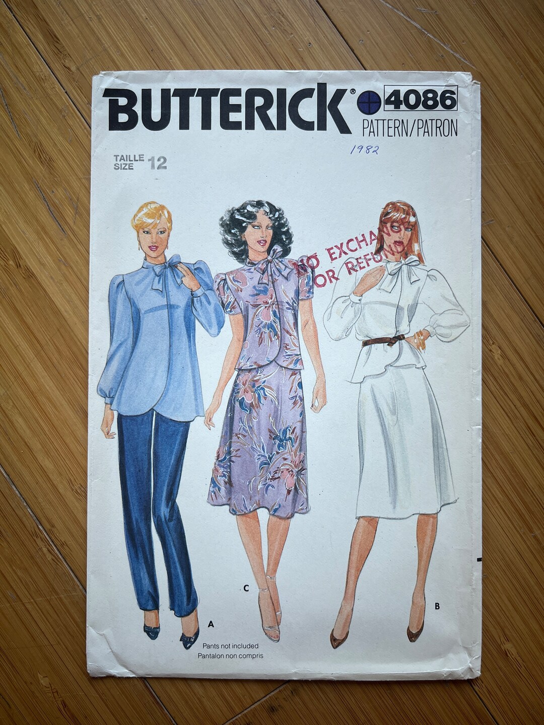 UNCUT 1980's Butterick Pattern 4086. Size 12, Bust 34 - Etsy