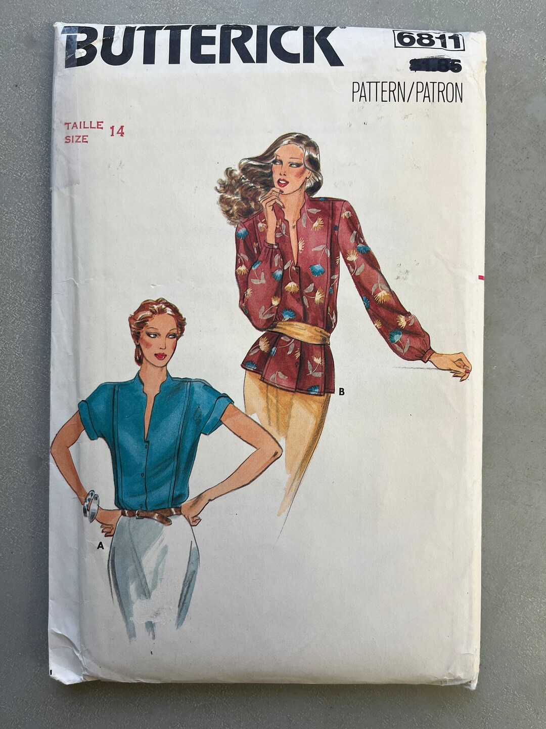 UNCUT 1980 Butterick Pattern 6811. Size 14, Bust 36 - Etsy